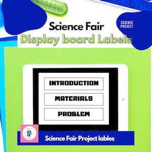 Science Fair Display Boards Labels,science Fair Project Labels, Science ...