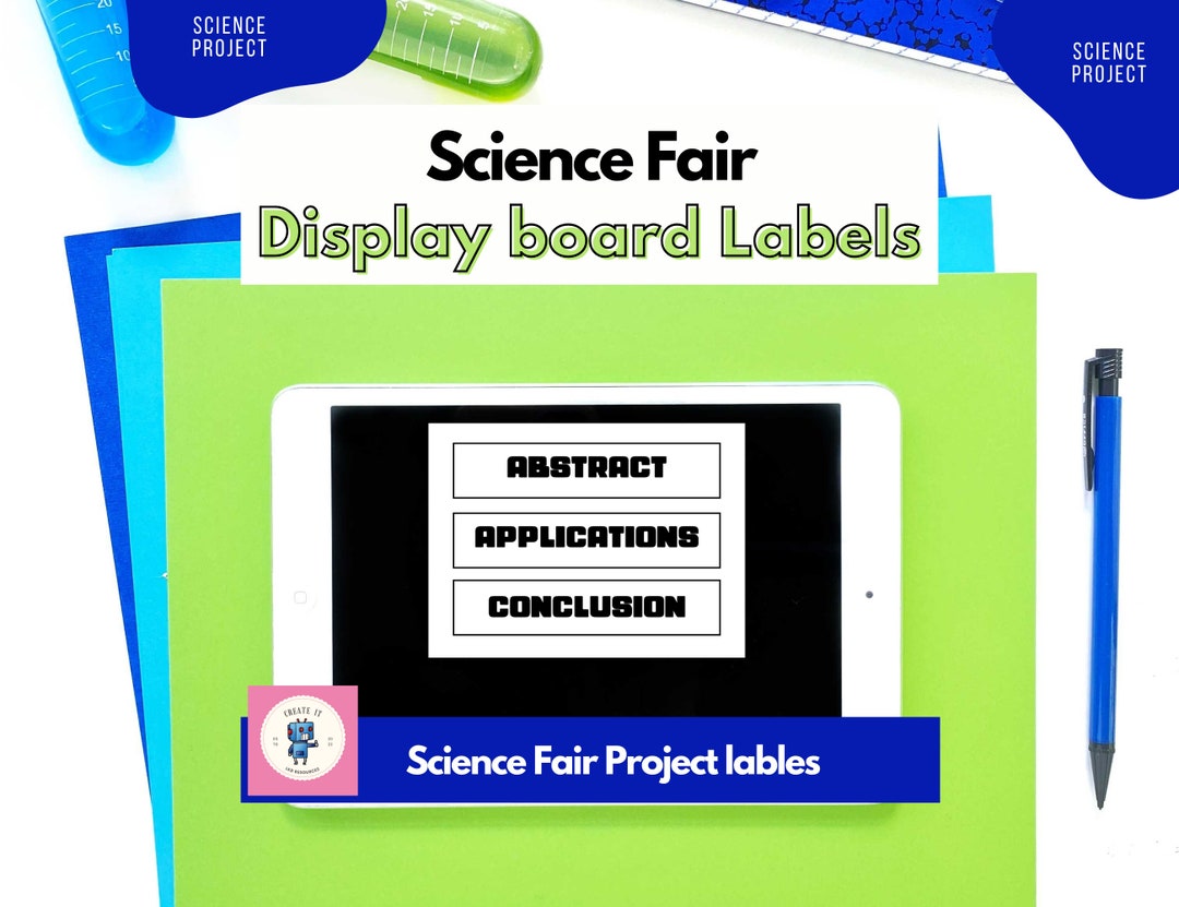 Science Fair Display Boards Labels,science Fair Project Labels, Science ...