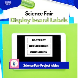 Science Fair Display Boards Labels,science Fair Project Labels, Science ...
