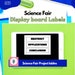 Science Fair Display Boards Labels,science Fair Project Labels, Science ...