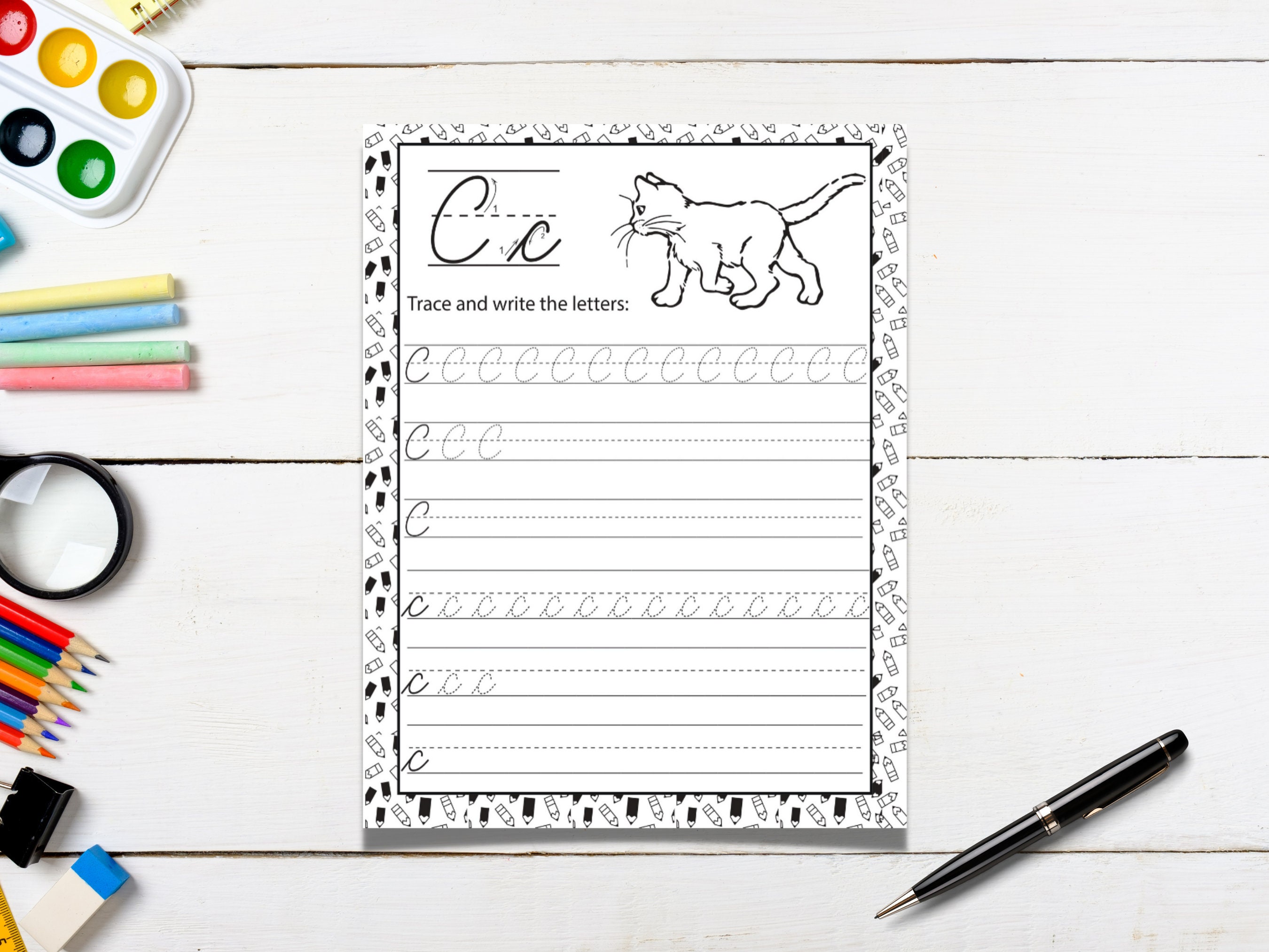 Cursive Handwriting Practice Sheets, 30 Pages of Handwriting Workbook ...