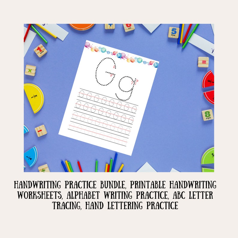 Trace and Learn Letters Workbook, Printable Handwriting Worksheets ...