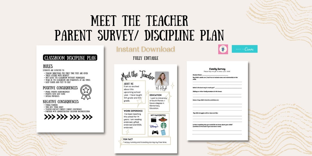 Meet the Teacher Letter Template, Back to School Printable, Back to ...