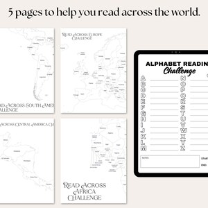 Printable Reading Tracker, Track Your Reading Progress With Maps and ...