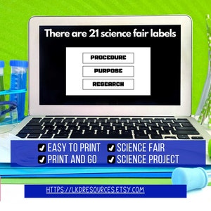 Science Fair Display Boards Labels,science Fair Project Labels, Science ...