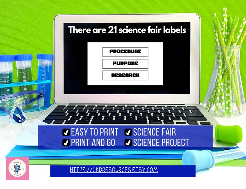 Science Fair Display Boards Labels,science Fair Project Labels, Science ...