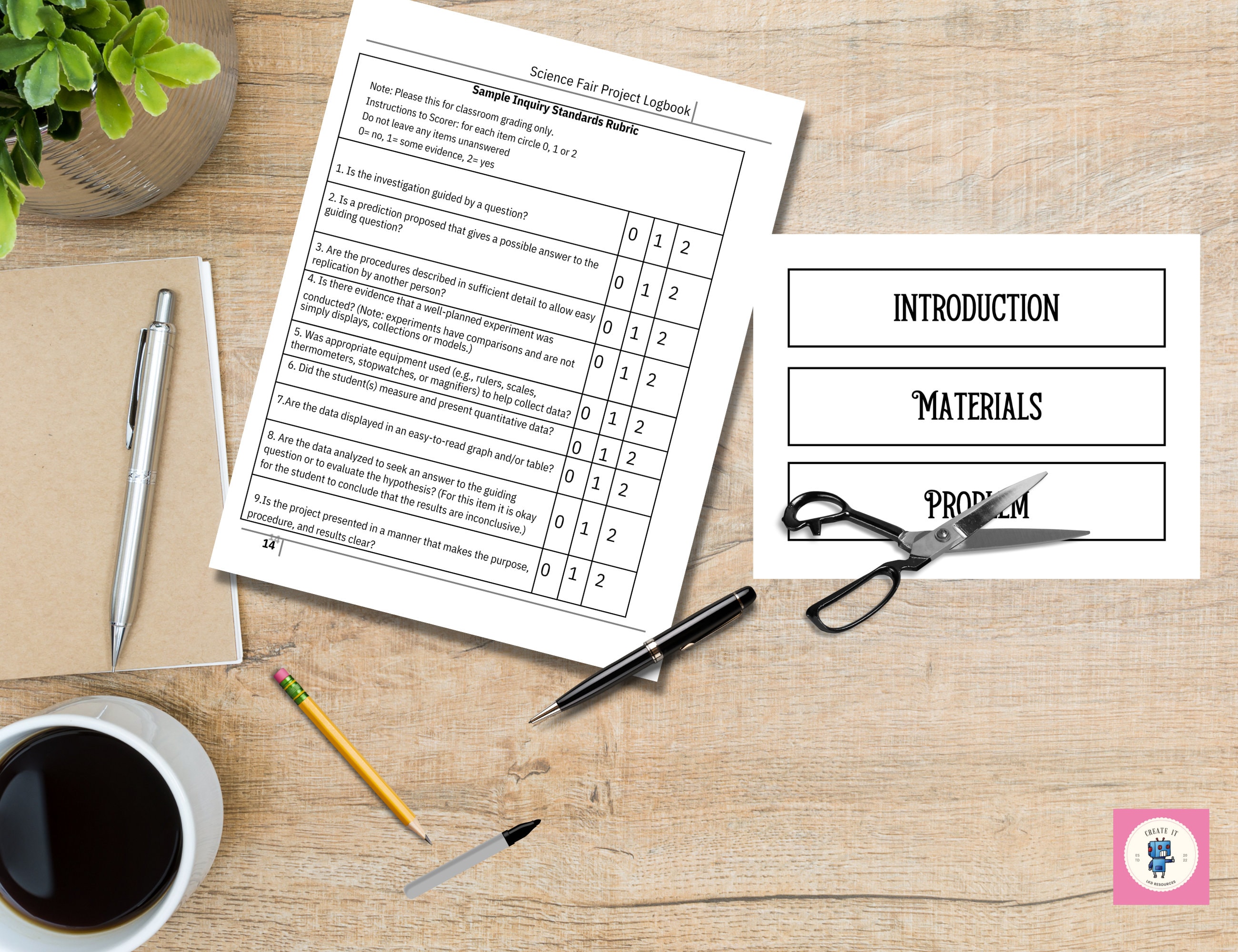 Science Fair Project Log, Science Fair Project Logbook, Science Fair ...