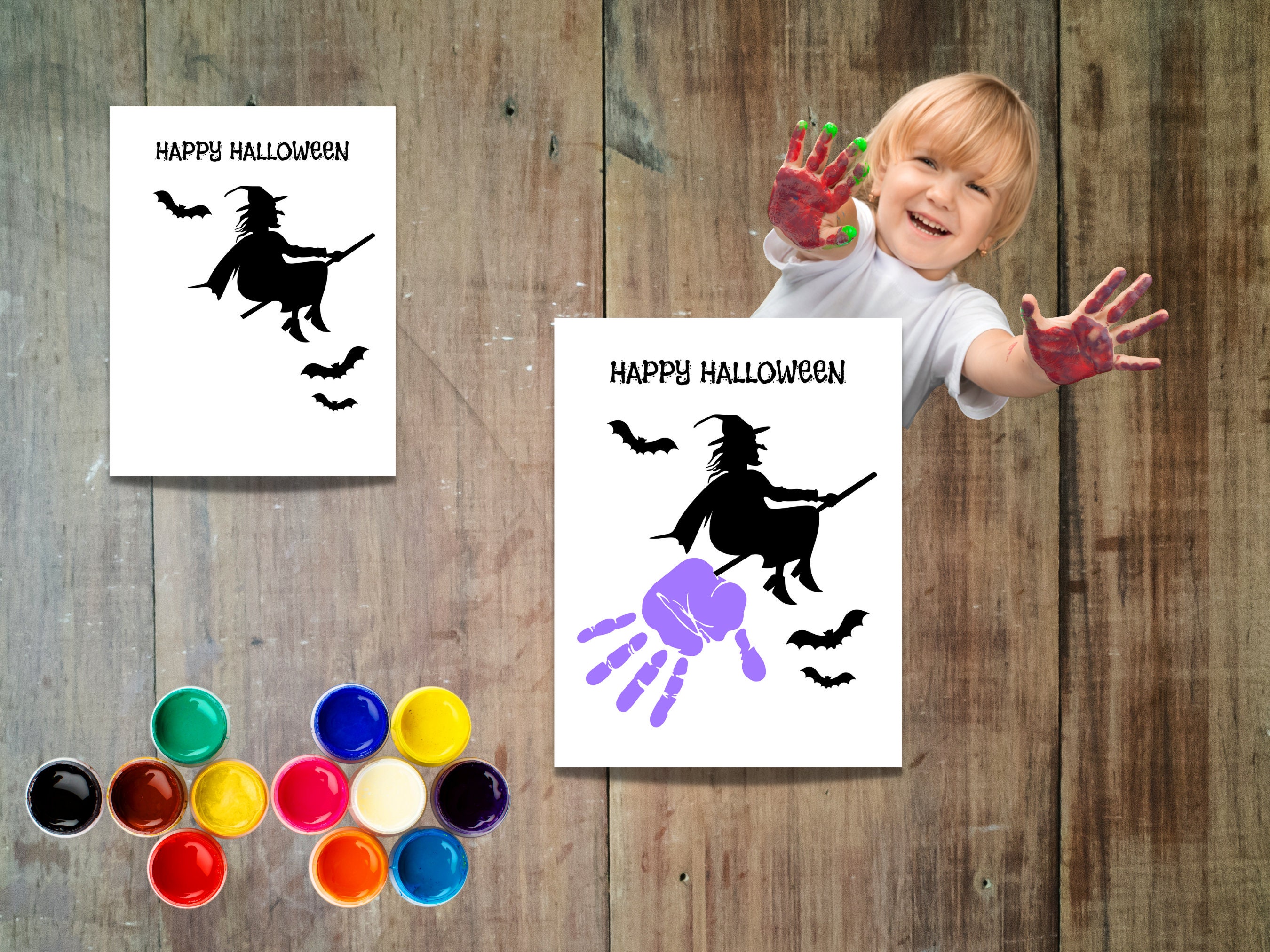 Fall and Halloween Handprint Craft, Fall and Halloween Handprint Art ...