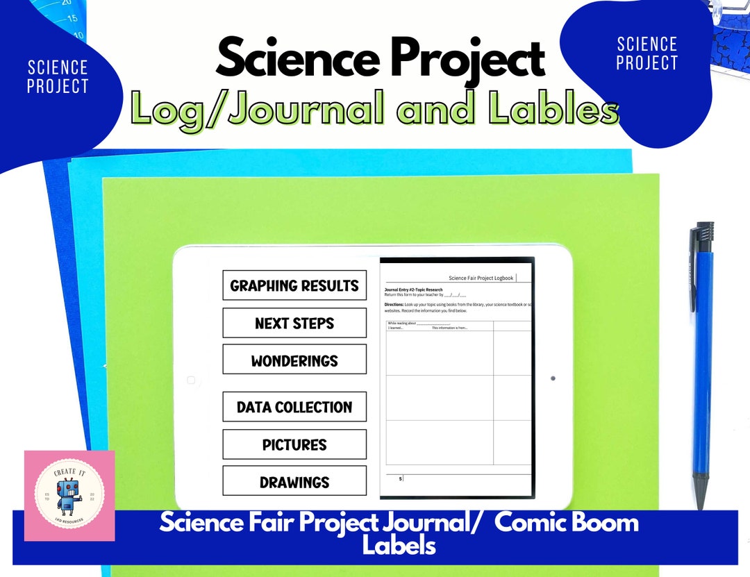 Science Fair Project Logbook & Display Labels (digital Download) - Etsy