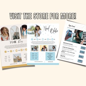 Template Social Media Kit and Rate Card ,media Kit Template, Rate Card ...