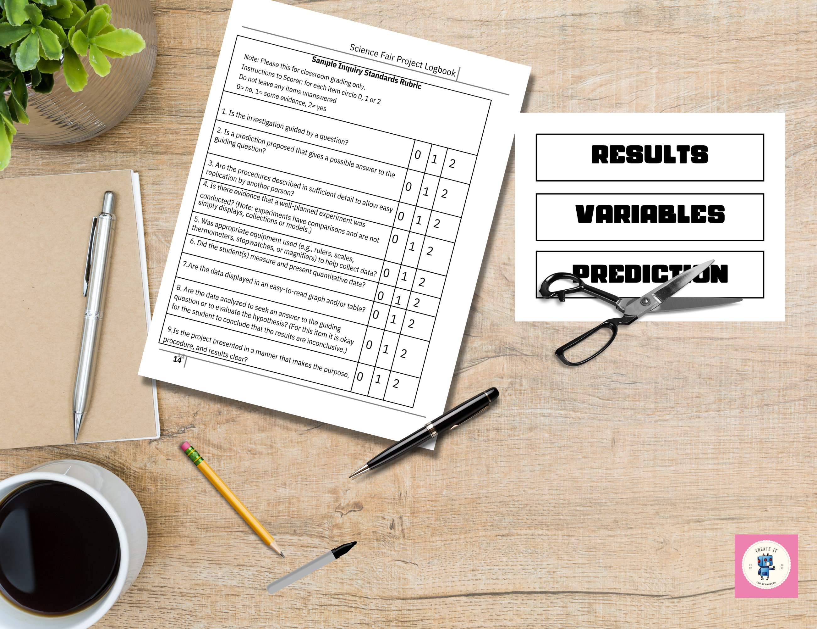 Science Fair Project Log, Science Fair Project Logbook, Science Fair ...