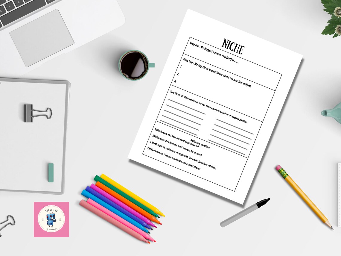 Find Your Niche Worksheet: Mind Map Printable (PDF & PNG) - Etsy