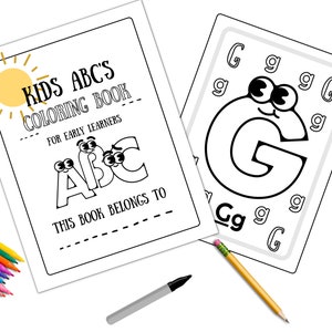 ABC Alphabet Coloring Pages Ebook, Preschool Activity, Kindergarten ...