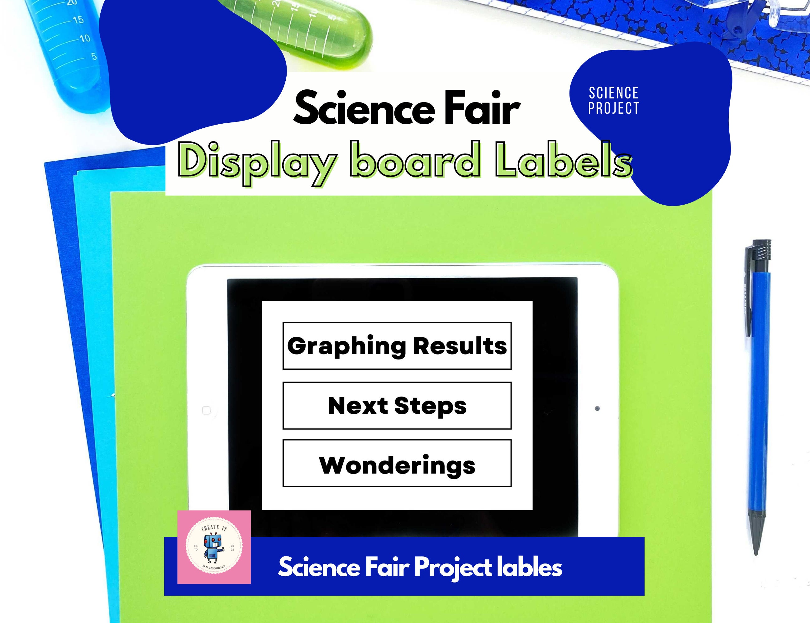 Science Fair Display Boards Labels,science Fair Project Labels, Science ...