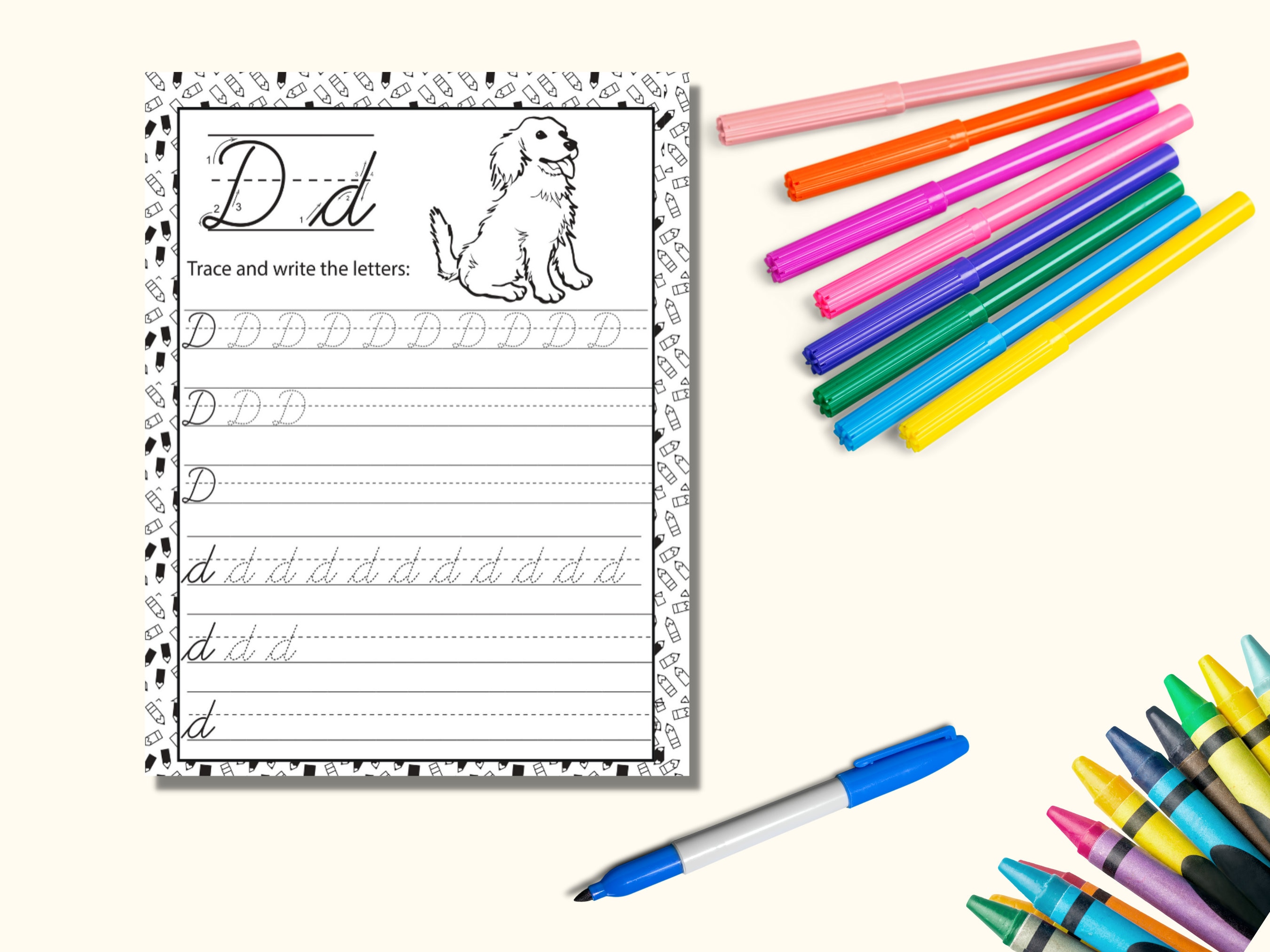 Cursive Handwriting Practice Sheets, 30 Pages of Handwriting Workbook ...