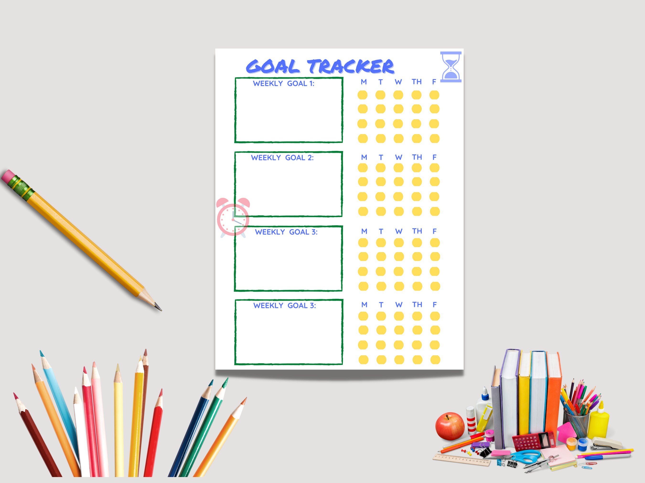 Printable Monthly Goal Tracker Habit Tracker, Organize Your Goals and ...