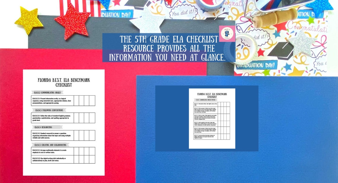 Florida 5th Grade B.E.S.T. Standards English Language Arts Benchmark ...