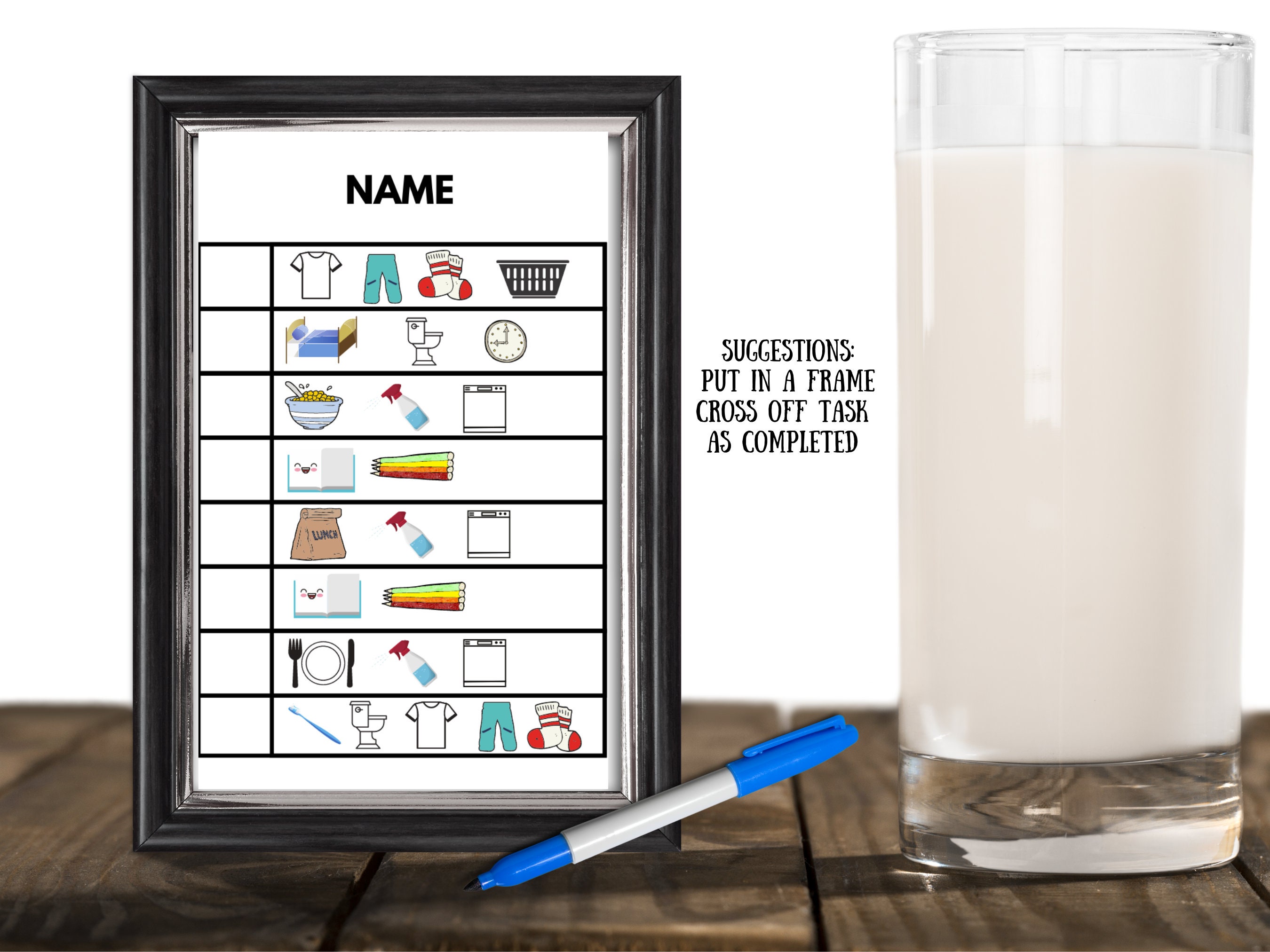 Printable Kids Chore Chart and Rules Bundle, Screen Time Checklist ...