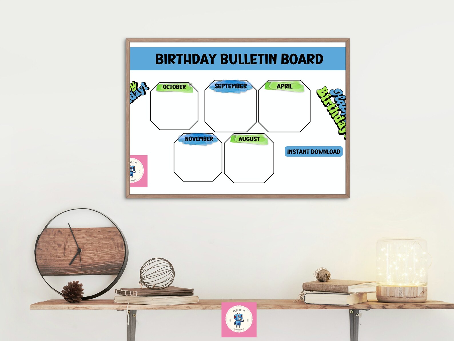 Birthday Bulletin Board Classroom Birthday Bulletin Board Blue - Etsy
