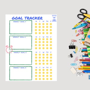 Printable Monthly Goal Tracker Habit Tracker, Organize Your Goals and ...