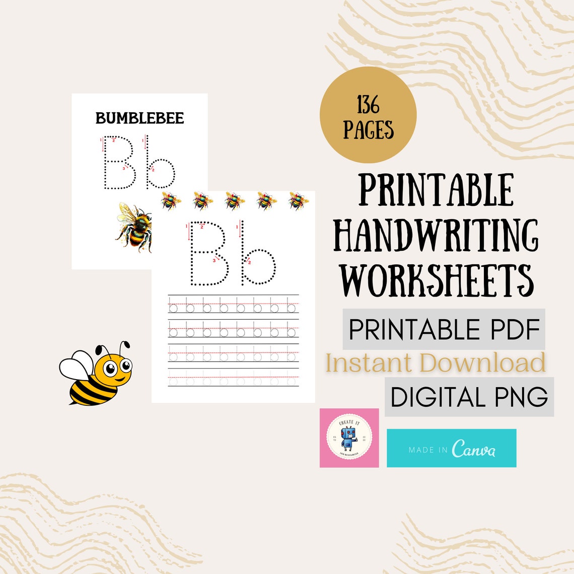 Trace and Learn Letters Workbook Printable Handwriting - Etsy