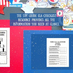 Printable 5th Grade Florida ELA Standards Checklist (PDF) - Etsy