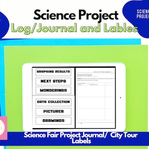 Printable Science Fair Project Log, Science Fair Project Logbook ...