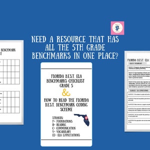 Printable 5th Grade Florida ELA Standards Checklist (PDF) - Etsy