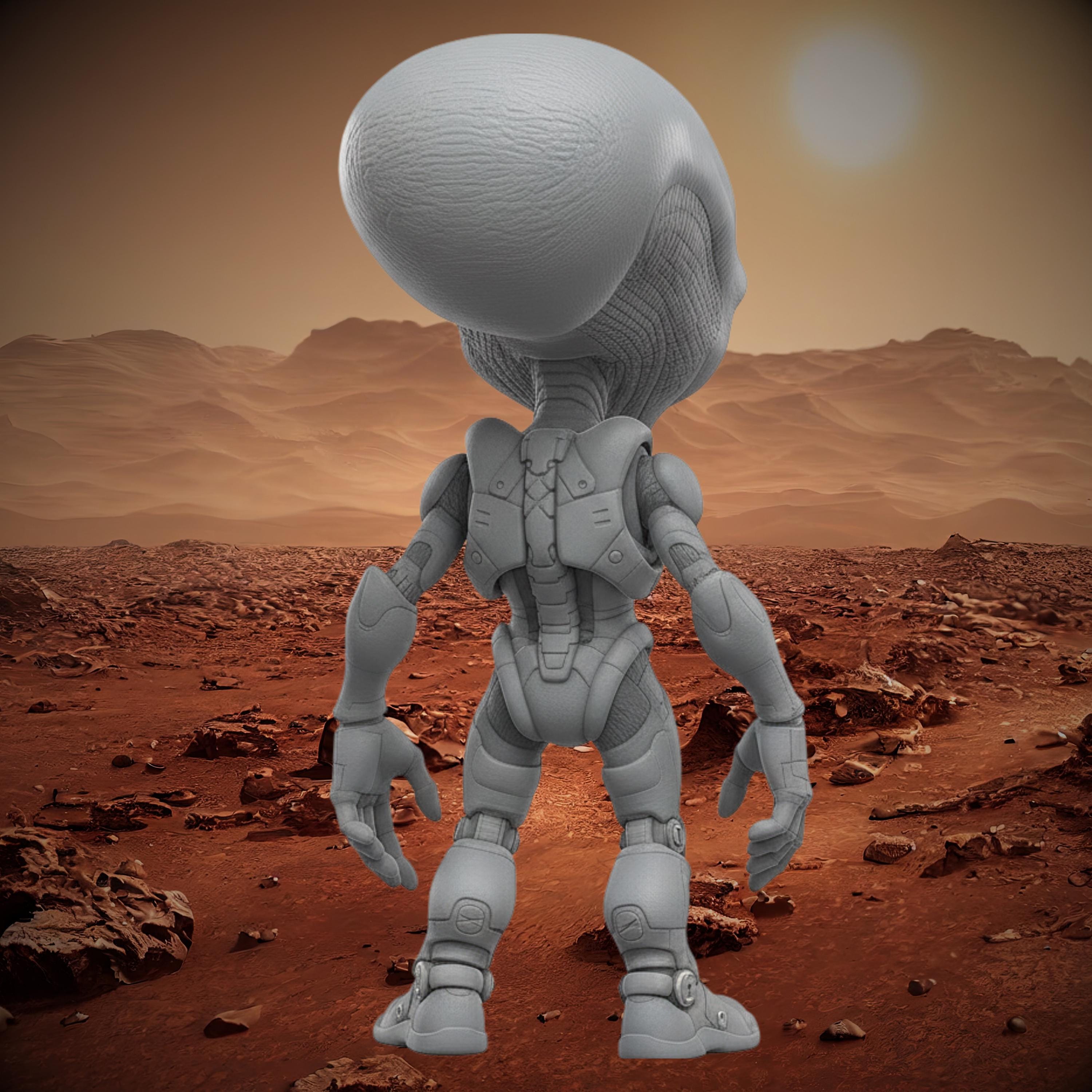High Detail Gray Alien STL | 3D Printable Sci-fi Model - Etsy