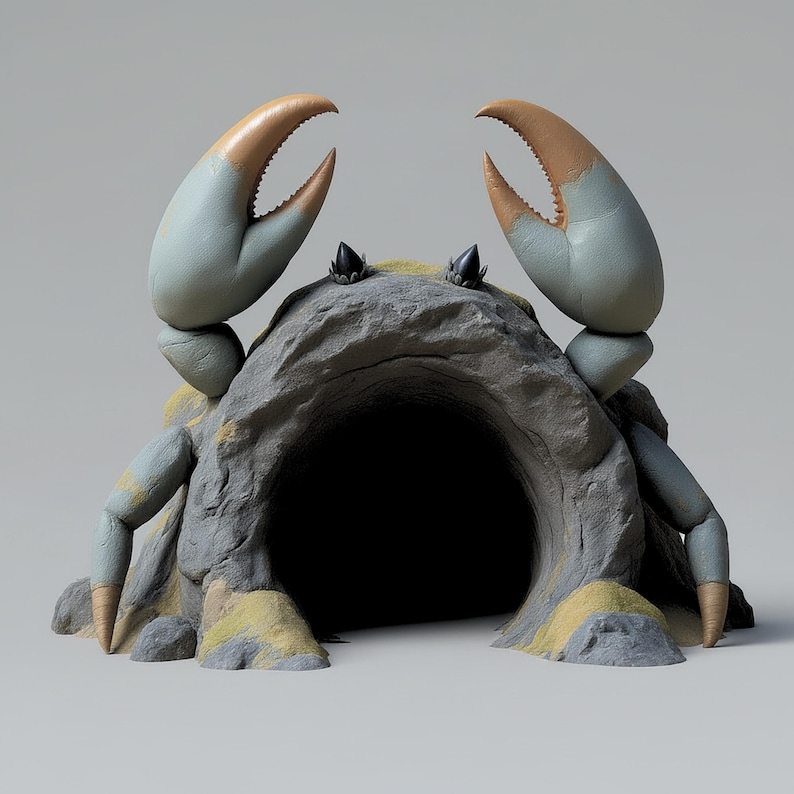 Crab Rock Hide STL Pack | Aquarium & Terrarium Cave Decor | Commercial ...