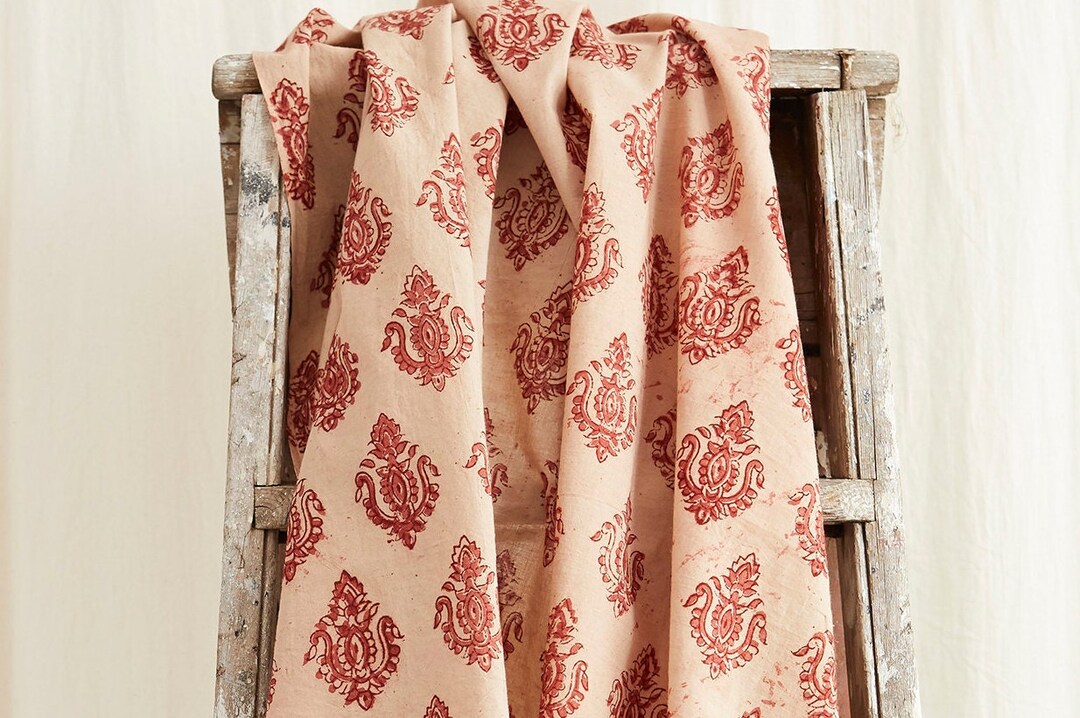 Natural Dye Block Print Cotton - Etsy