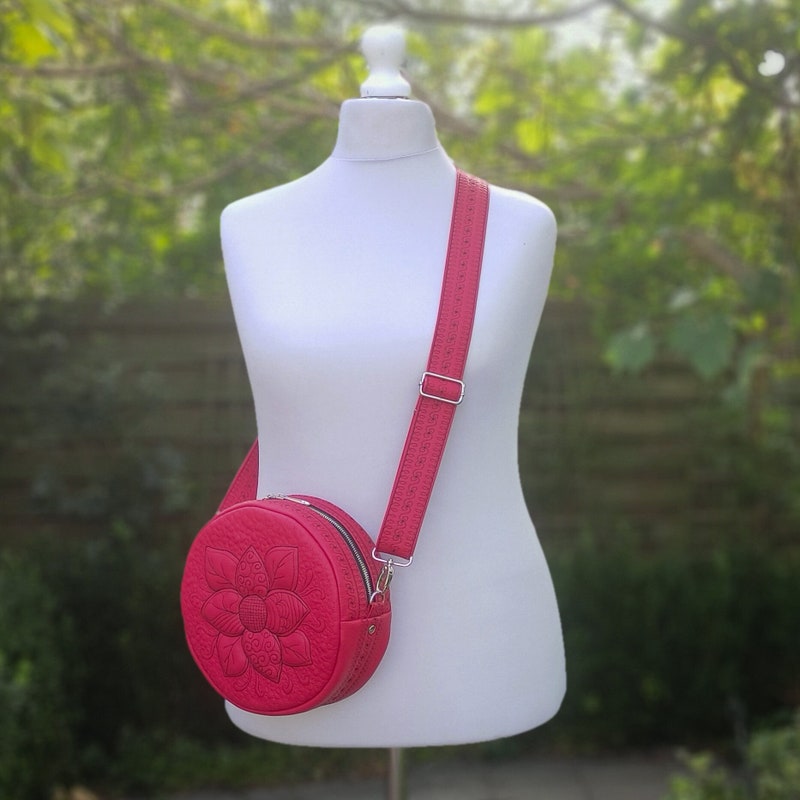 Leather Circle Bag - Etsy