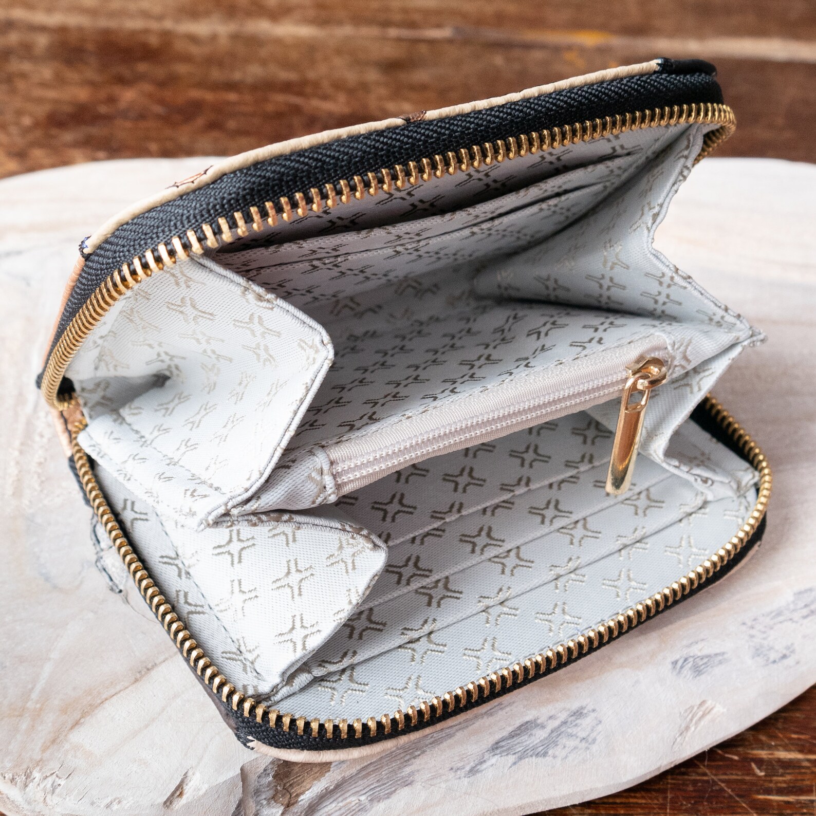 Unique Wallet for Women, OOAK Zip Arround Wallet, Vegan Patchwork ...