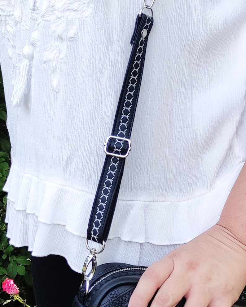 Adjustable Extender for Purse Strap, Extension Bag Strap, Vegan Leather ...