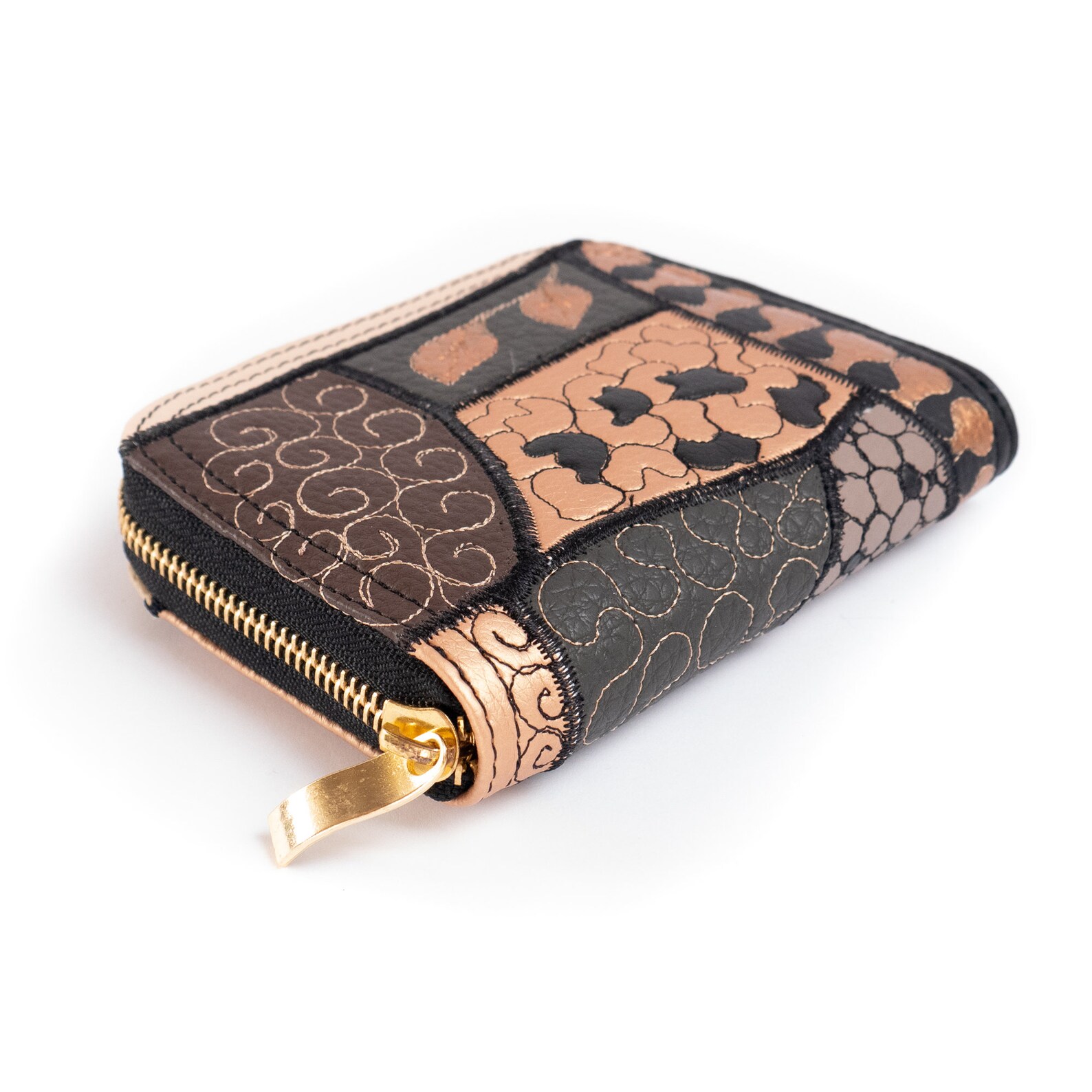 Unique Wallet for Women, OOAK Zip Arround Wallet, Vegan Patchwork ...