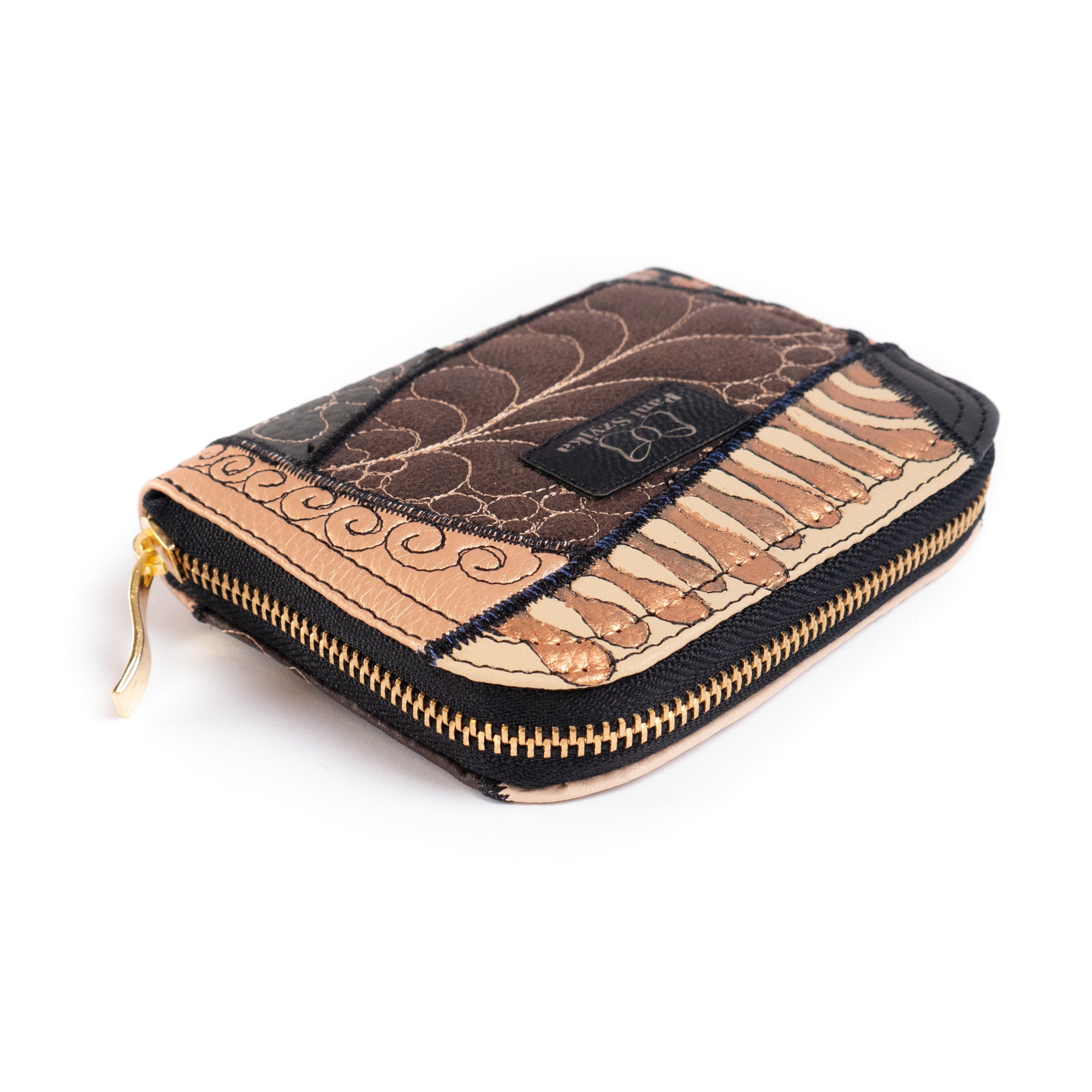 Unique Wallet for Women, OOAK Zip Arround Wallet, Vegan Patchwork ...