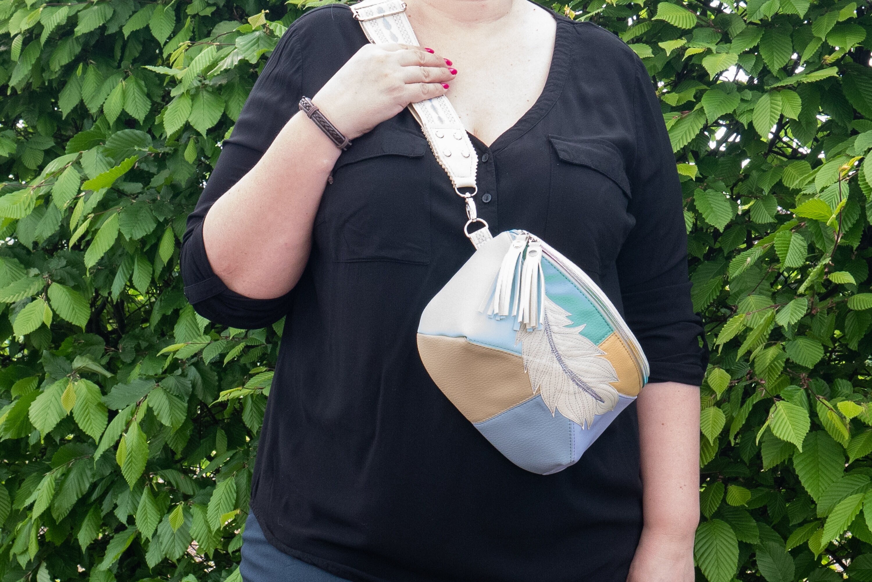 Pastel Rainbow Fanny Pack With Fringe Tassels, Crossbody Sling Purse ...