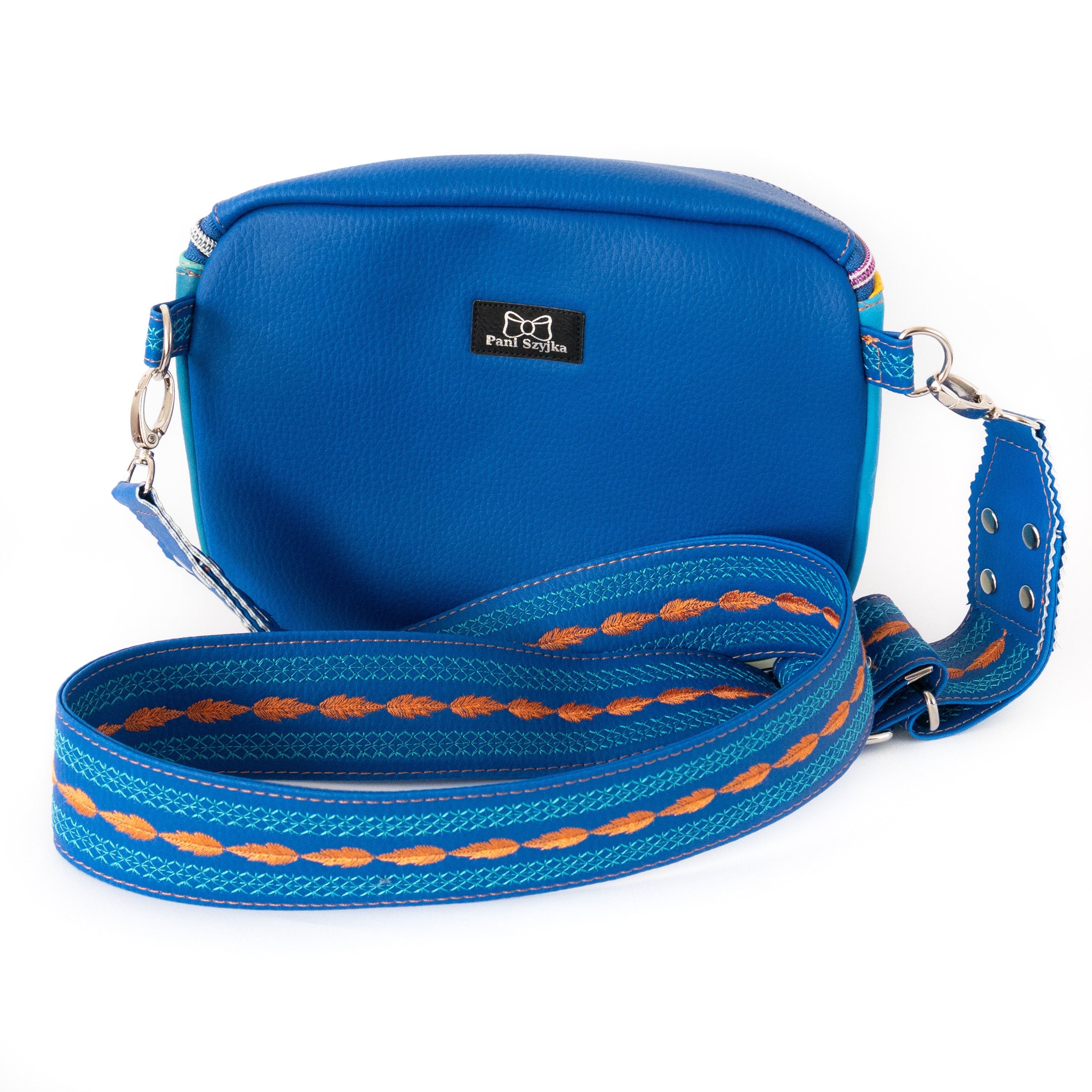 Colorful Fanny Pack, Vegan Leather Hip Bag, Patchwork Sling Bag With ...