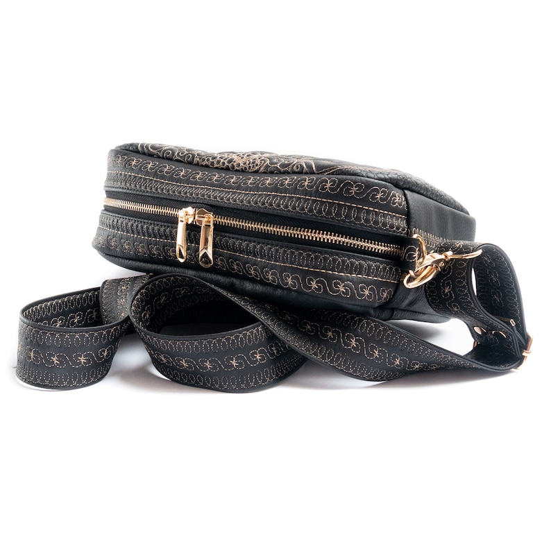 Quilted Crossbody Camera Style Bag With Guitar Purse Strap, Unique ...