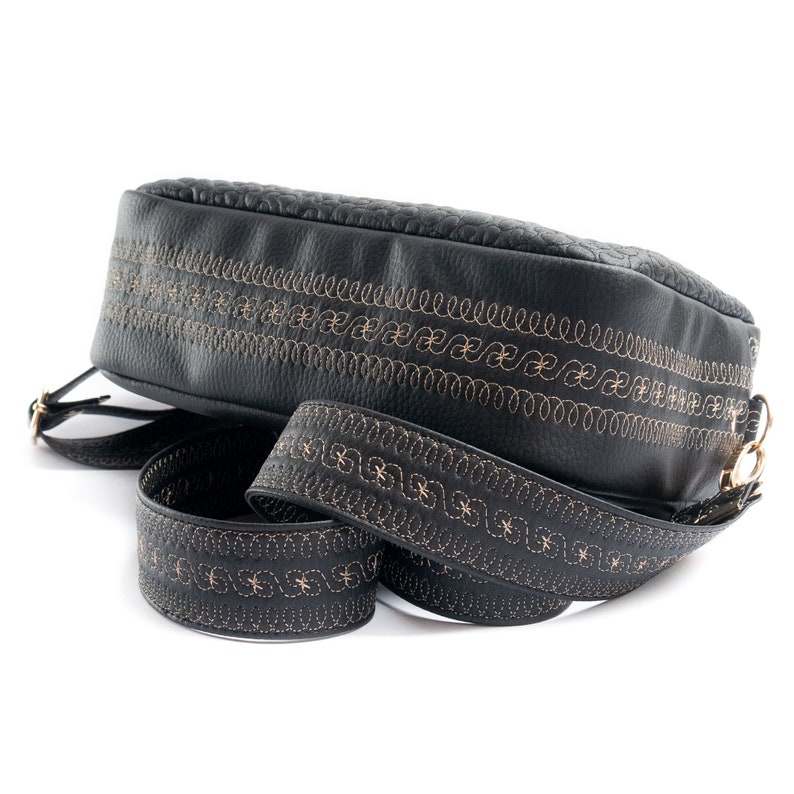 Quilted Crossbody Camera Style Bag With Guitar Purse Strap, Unique ...