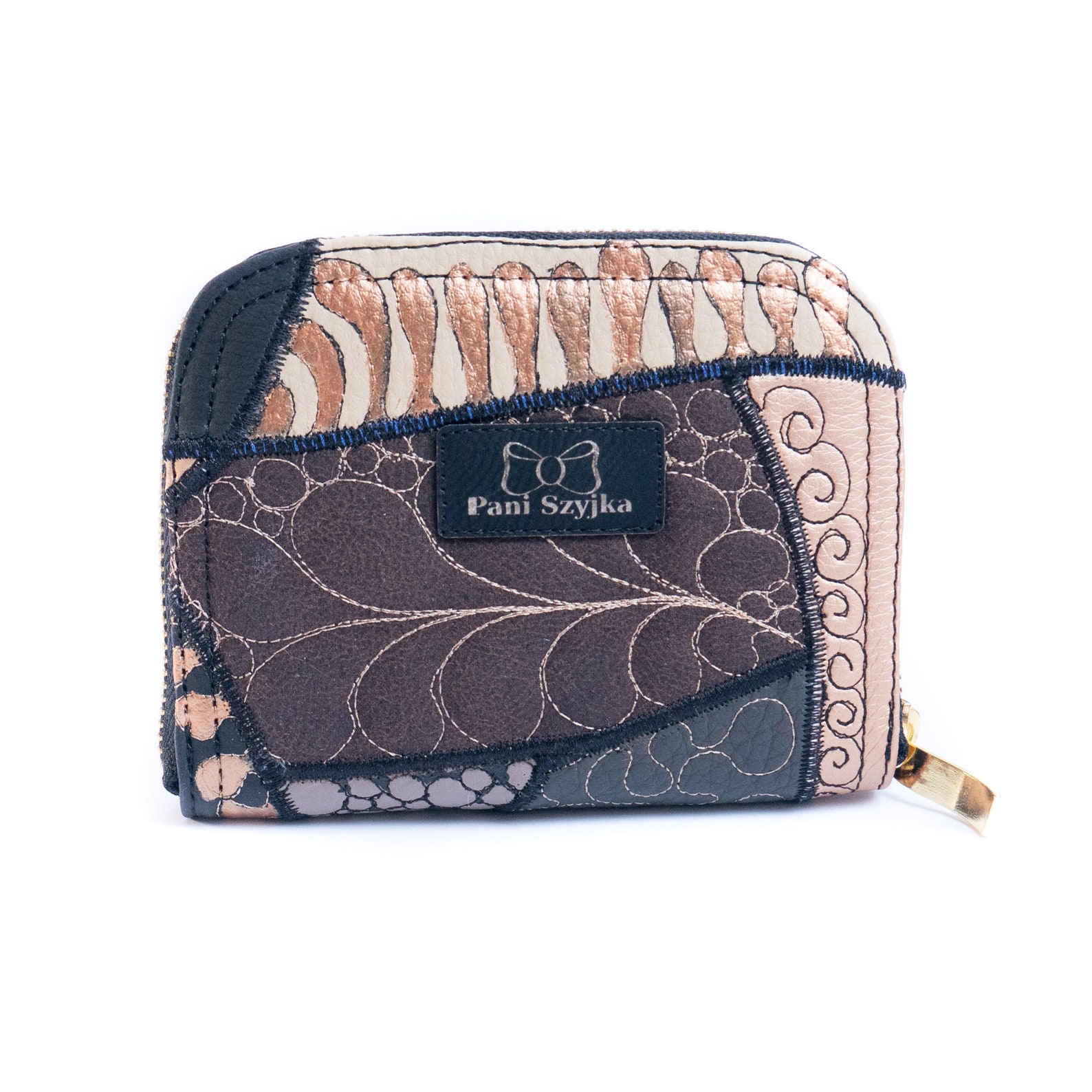 Unique Wallet for Women, OOAK Zip Arround Wallet, Vegan Patchwork ...