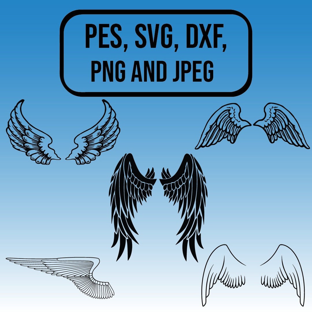Angel Wings PES, SVG, PNG ... - Etsy Italia