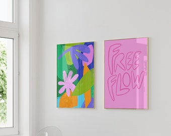Set of Three Bold Prints, Colorful Wall Art, Abstract Wall Art ...