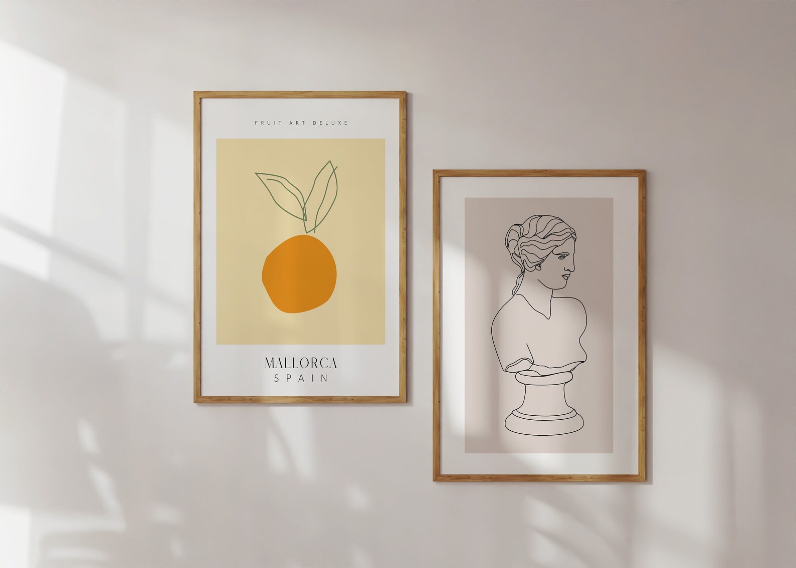 Maximalist Wall Art, Neutral Wall Prints, Pair of Minimal Art Prints ...