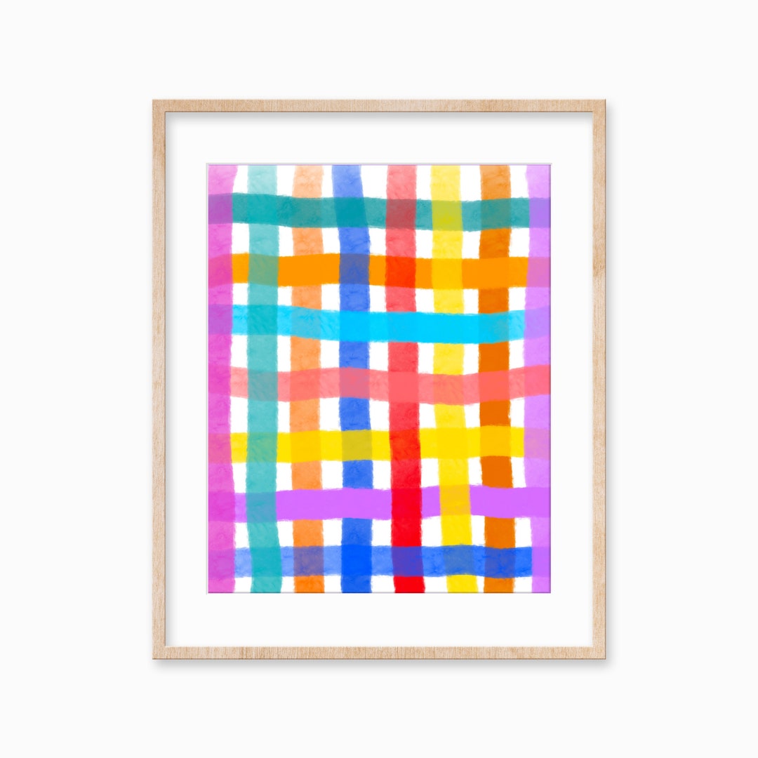 Modern Colorful Line Art Print, Statement Art, Downloadable Artwork ...