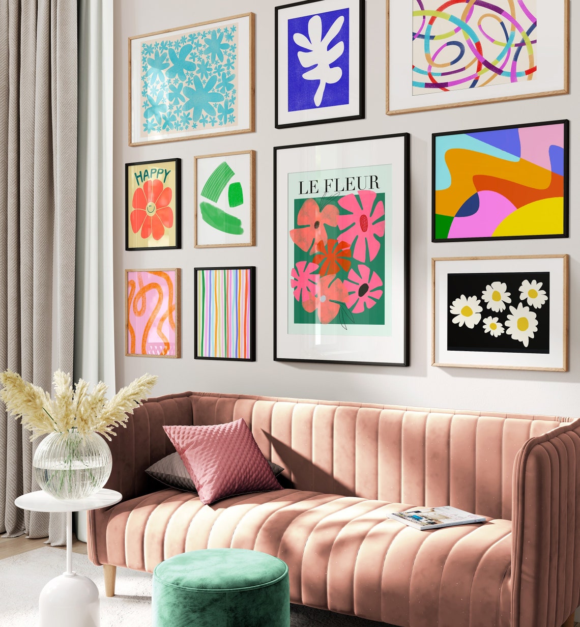Gallery Wall Prints Set of Prints Colorful Wall Art - Etsy