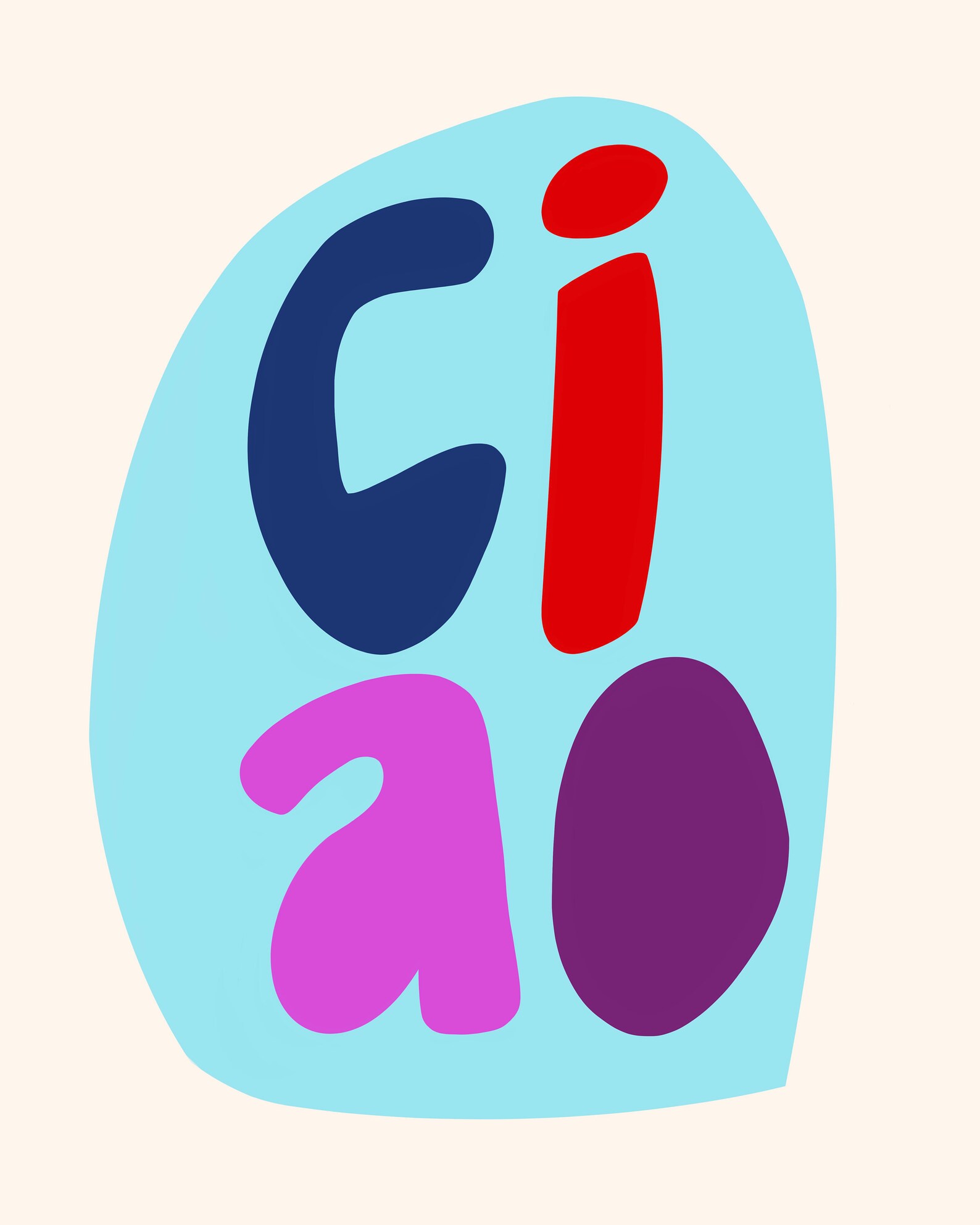 Ciao Art Print Colorful Printable Art Ciao Art Vibrant Wall - Etsy