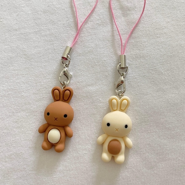Rabbit Phone Charm - Etsy