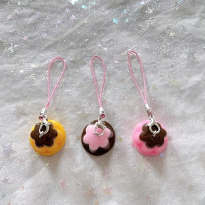 Cute Jelly Pudding Dessert Keychain for Bags and Electronics Phone ...