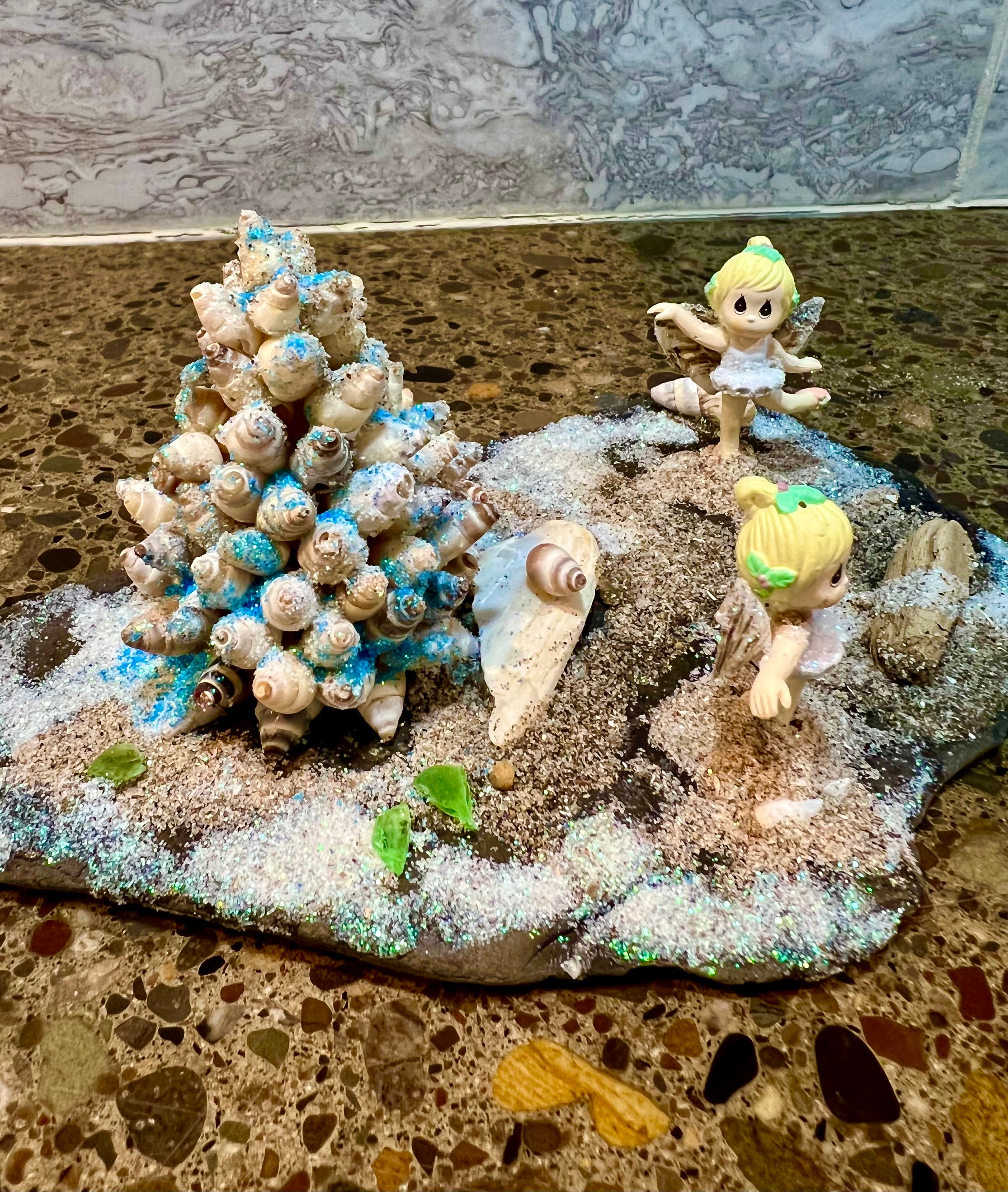 Vintage Precious Moments Ballerina Seashell Tree Beach Fairies - Etsy